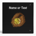 Softball Album Binder in Your Colors and Your Text | Zazzle