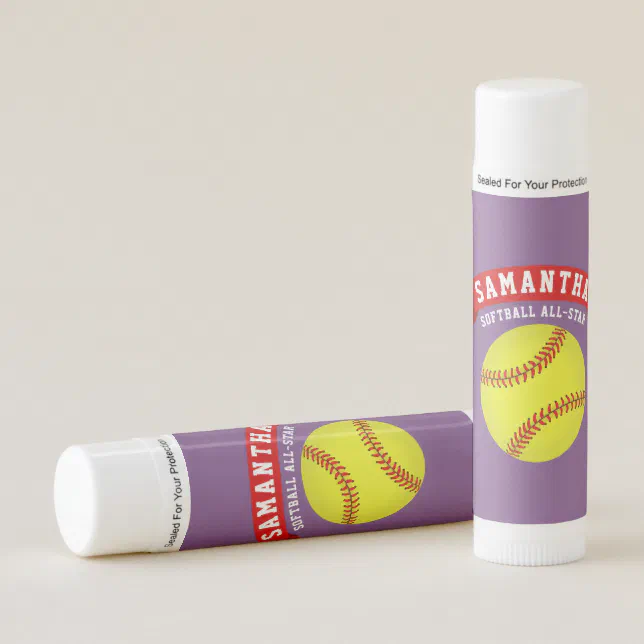 Softball All-Star Lip Balm | Zazzle