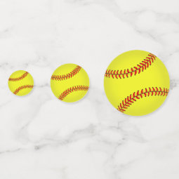 Softball Birthday Party Confetti | Zazzle