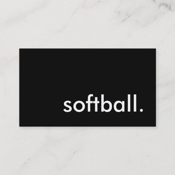 softball. business card | Zazzle