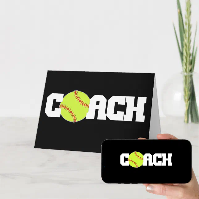 Softball Coach Card | Zazzle
