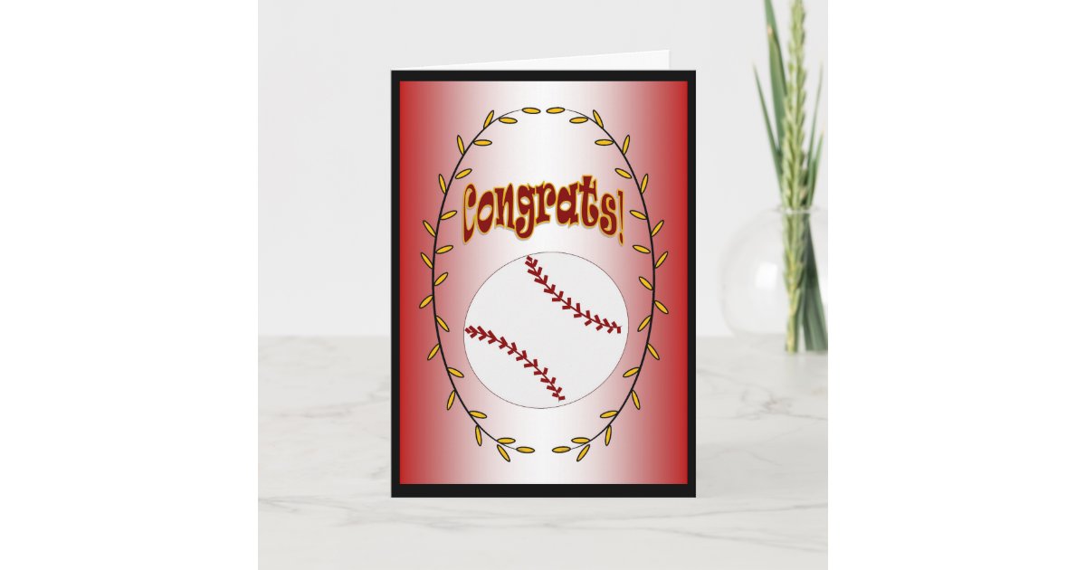 Softball - Congrats! Card | Zazzle