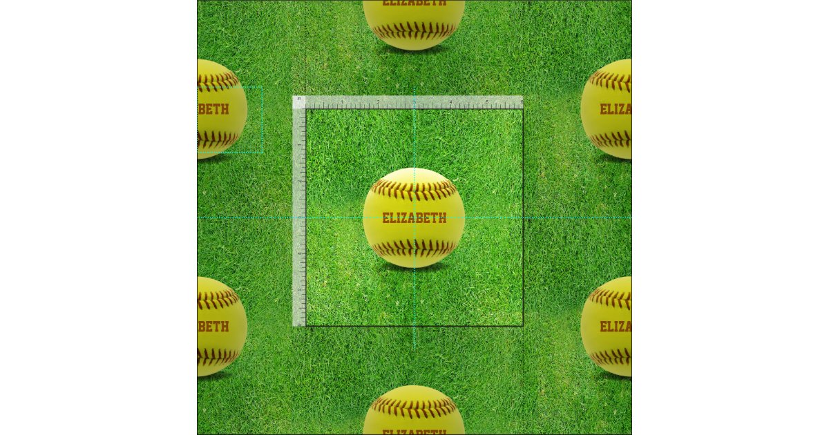 Softball Custom Ball Fabric | Zazzle
