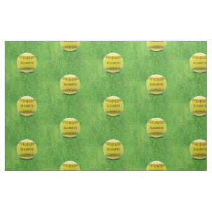 Softball Fabric | Zazzle