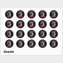 Softball Daughter Girl Funny Baseball Player Girl Classic Round Sticker ...