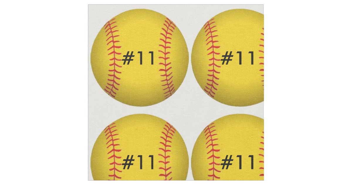 Softball Fabric | Zazzle