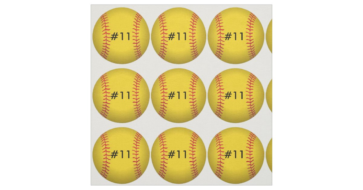 Softball Fabric | Zazzle