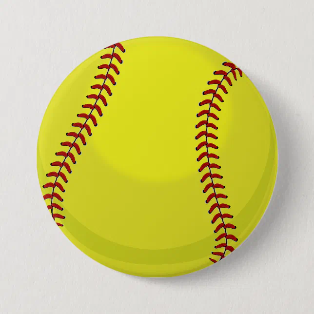 Softball Fan Button | Zazzle