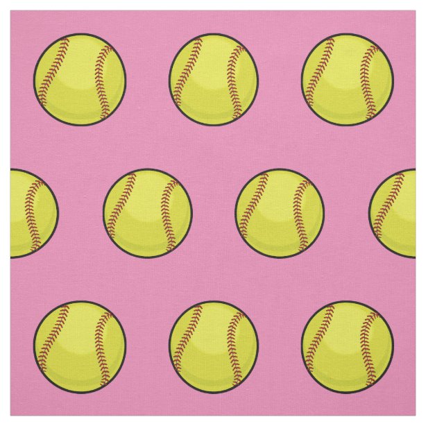 Softball Fabric | Zazzle