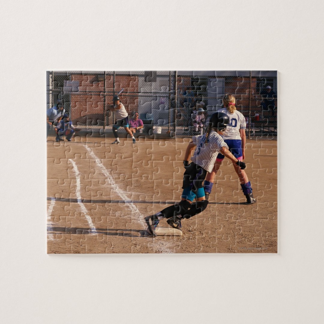 Softball game jigsaw puzzle | Zazzle