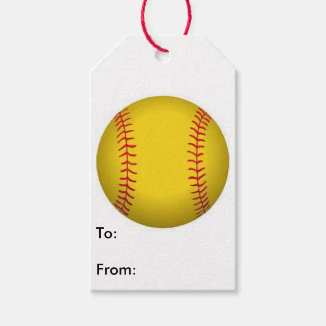 Softball Gift Tag | Zazzle