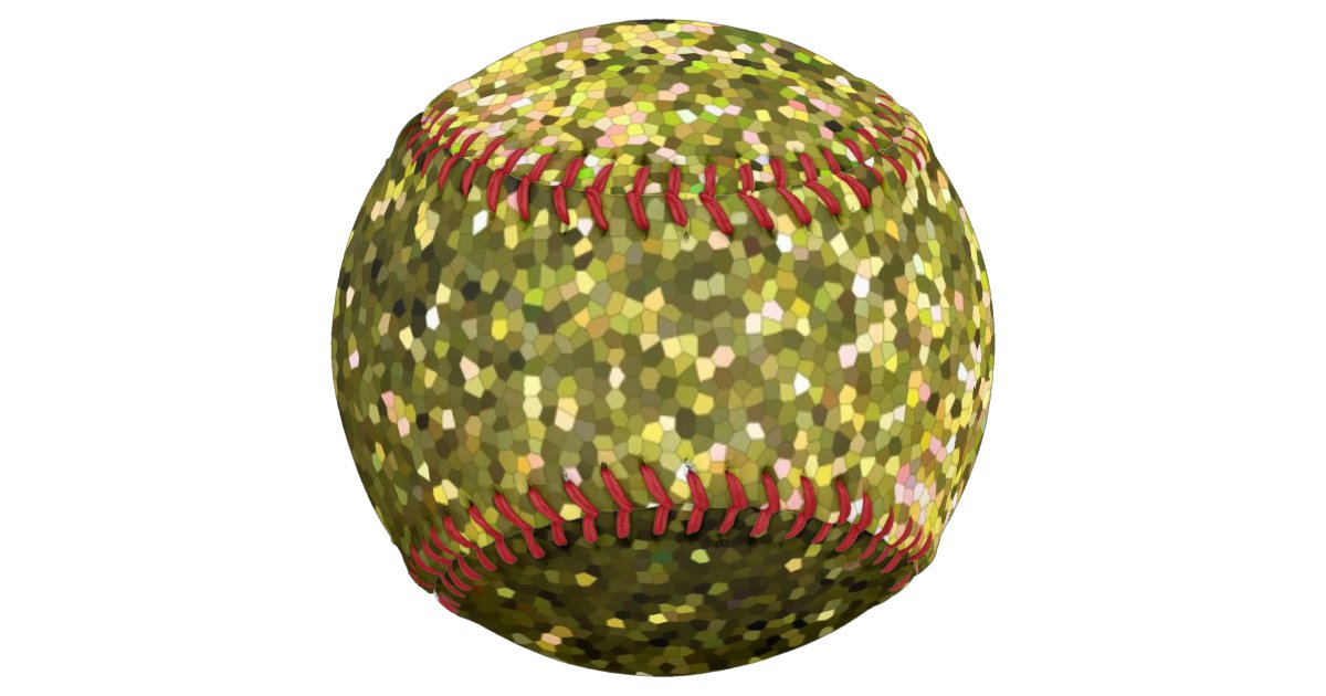 Softball Gold Mosaic Sparkley Texture | Zazzle