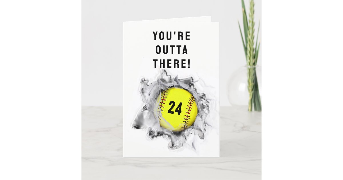 Softball Graduation Card | Zazzle