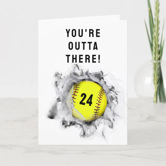 Softball Graduation Card | Zazzle