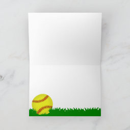 Softball Happy Birthday Card | Zazzle