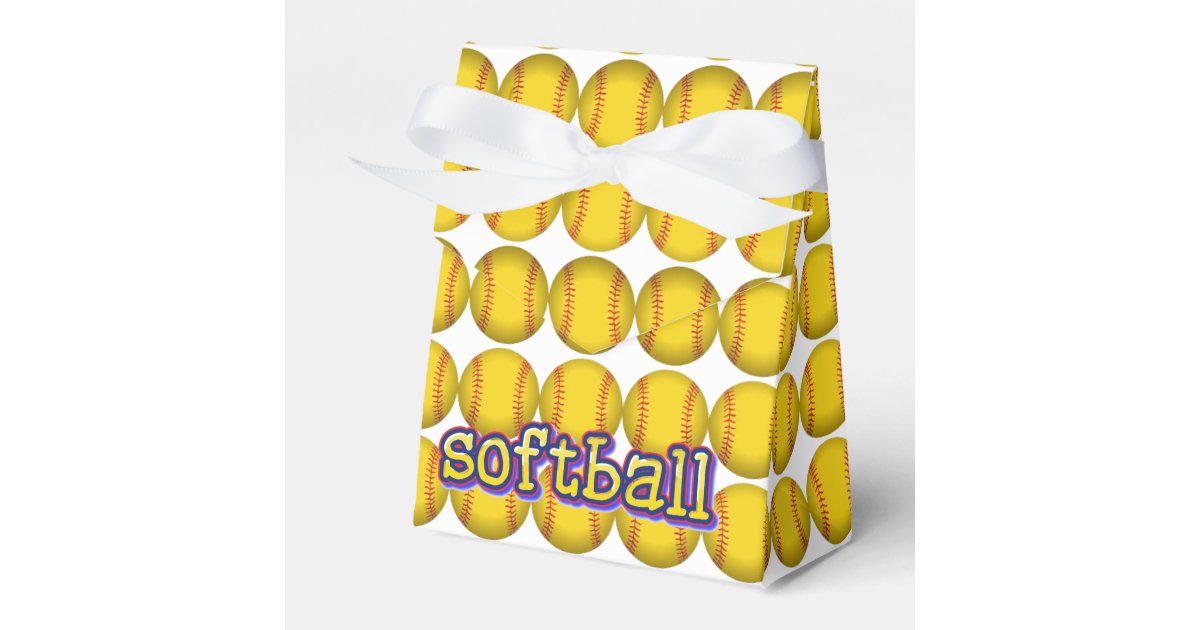 Softball Image Favor Boxes | Zazzle
