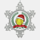 Softball Player's name number team snowflake Snowflake Pewter Christmas ...