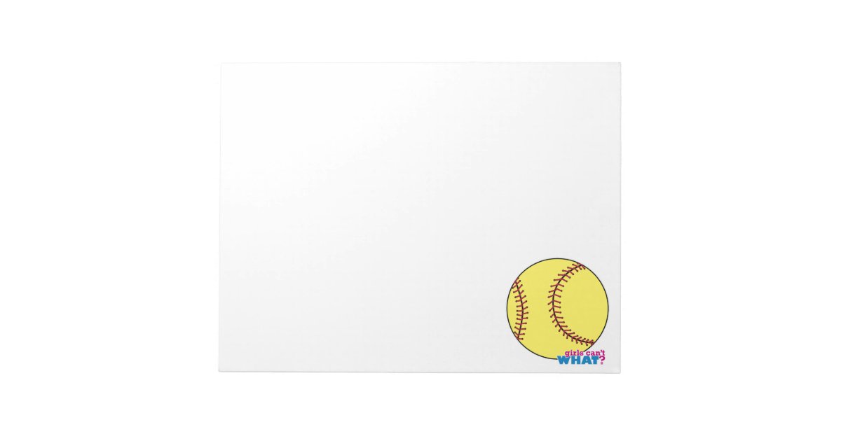 Softball Notepad | Zazzle
