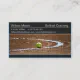 Softball on a Softball Field Photo Business Card | Zazzle