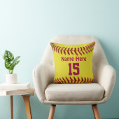 Softball Pillows for Girls Softball Room Themes | Zazzle