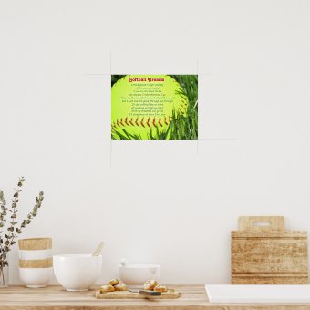 Softball Poem Poster | Zazzle