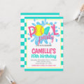 Softball Pool Party Birthday Invitation | Zazzle