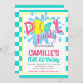 Softball Pool Party Birthday Invitation | Zazzle