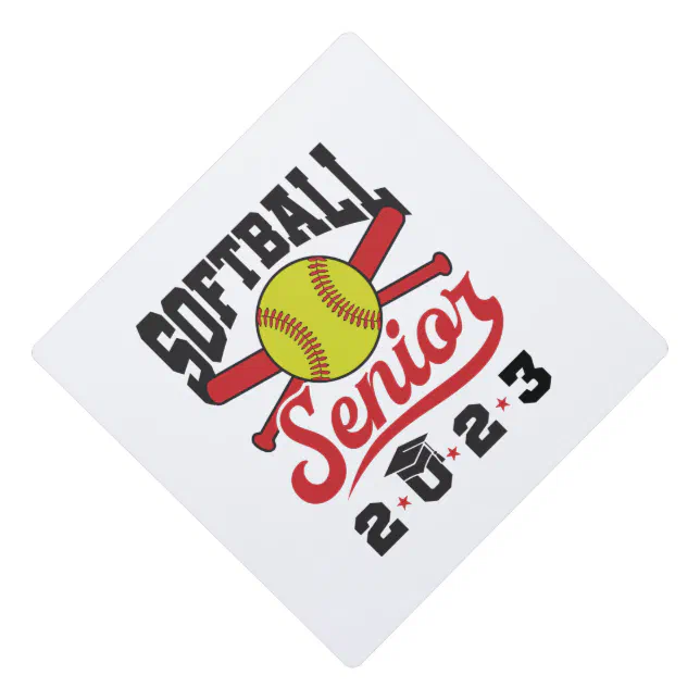 Softball Senior Class of 2023 Graduation Cap Topper | Zazzle