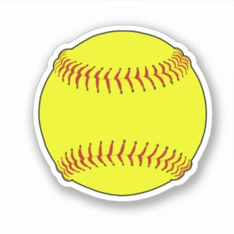 Softball Sticker | Zazzle