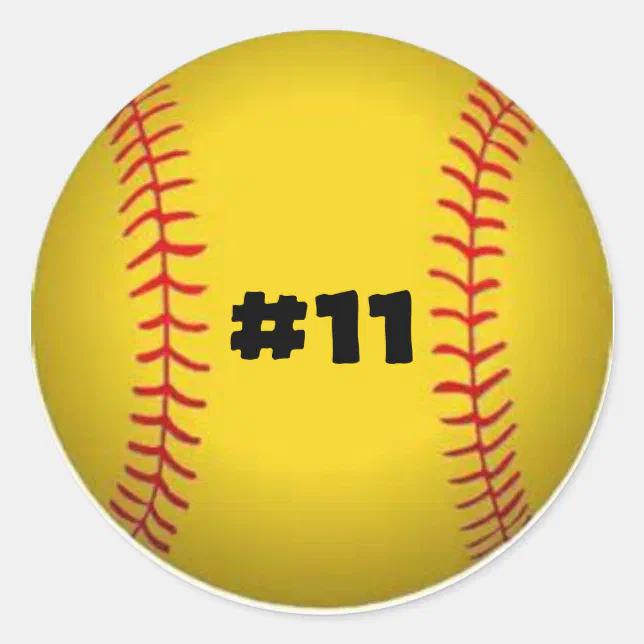 Softball Sticker | Zazzle