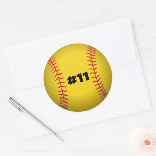 Softball Sticker | Zazzle