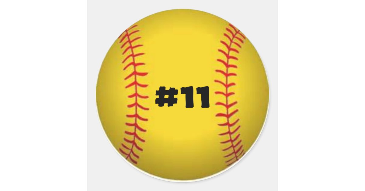 Softball Sticker | Zazzle