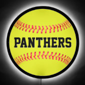 Softball Team Name Custom Text Illuminated Sports LED Sign | Zazzle