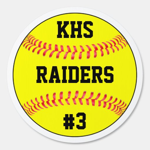 Softball Team Name, School Letters & Player Number Sign | Zazzle
