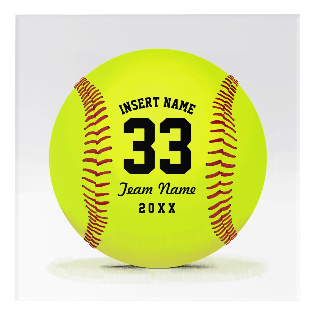Softball Team Personalized Name Decor | Zazzle