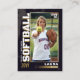 Softball Trading Card Gold Baseball Player Card | Zazzle