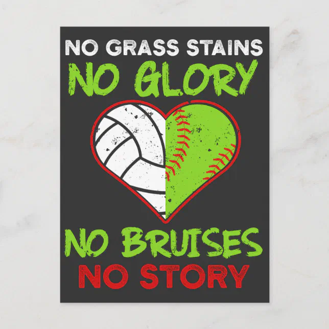 Softball Volleyball Player Bruises Athletes Postcard | Zazzle