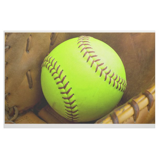 Softball Fabric | Zazzle