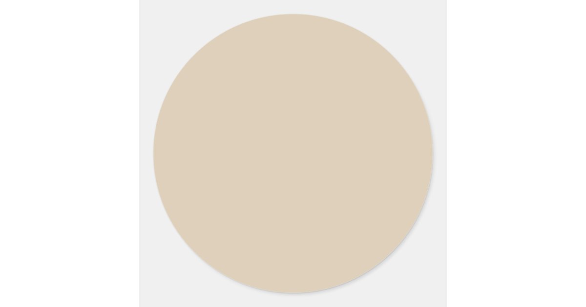 Softer Tan Solid Color Classic Round Sticker | Zazzle