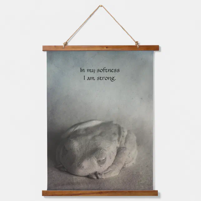Softness is Strength Wood Topped Wall Tapestry | Zazzle