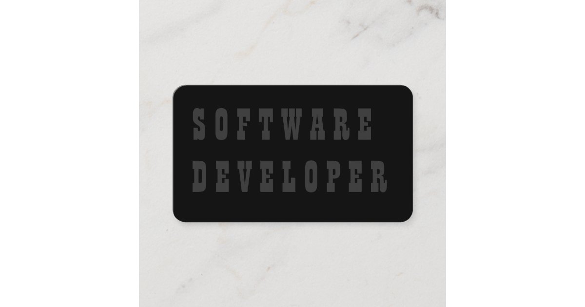 Software Developer Business Card | Zazzle