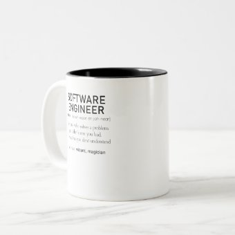 Software Engineer Definition Coder Definition Two-Tone Coffee Mug | Zazzle