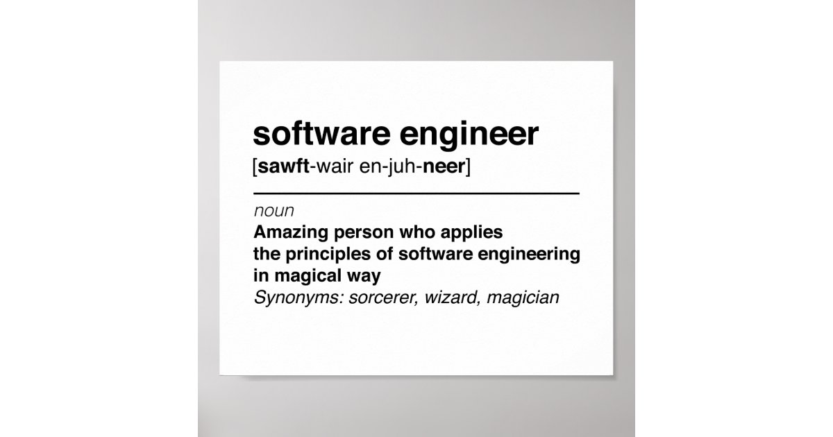 Software engineer poster | Zazzle