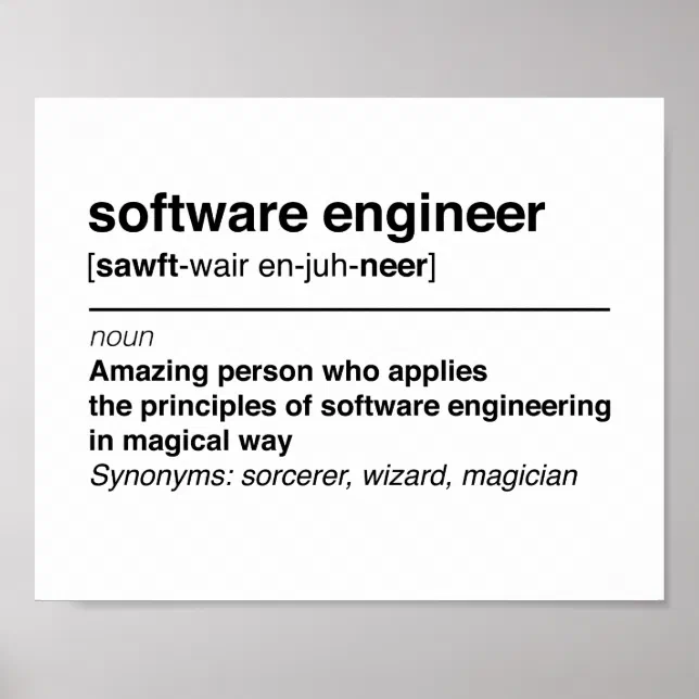 Software engineer poster | Zazzle