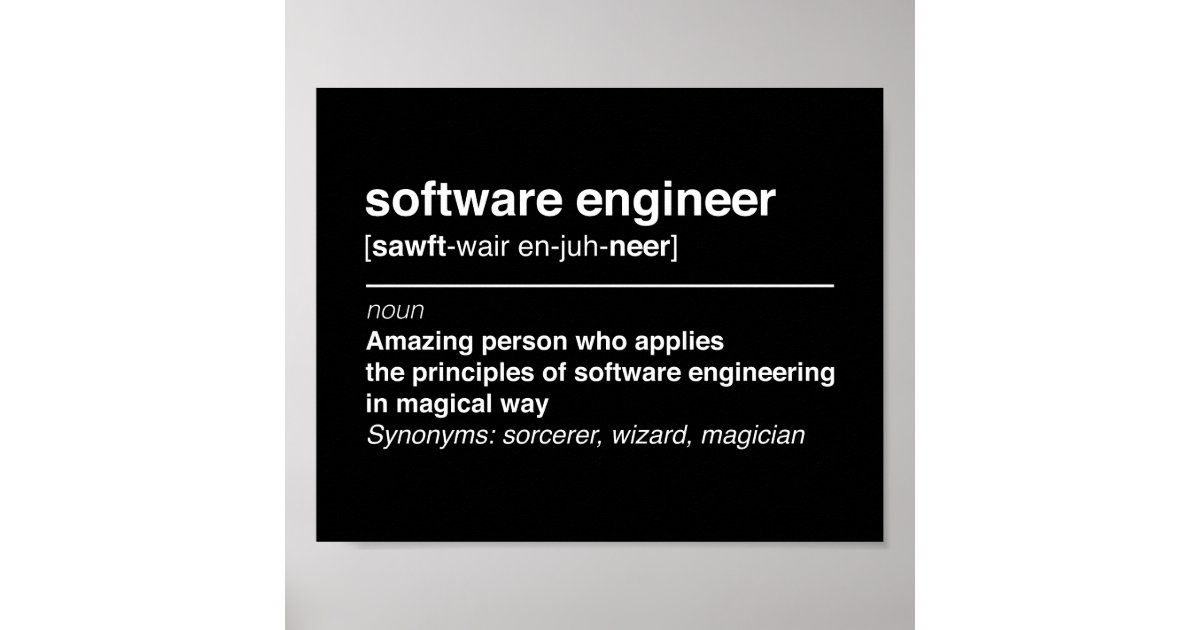 Software Engineer Poster Zazzle