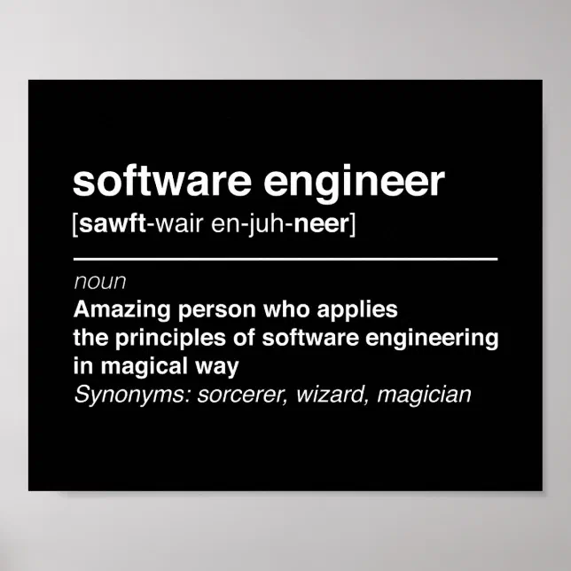 Software engineer poster | Zazzle