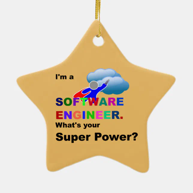 Software Engineer Superhero Ceramic Ornament | Zazzle