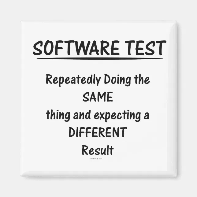 Software Test Magnet | Zazzle