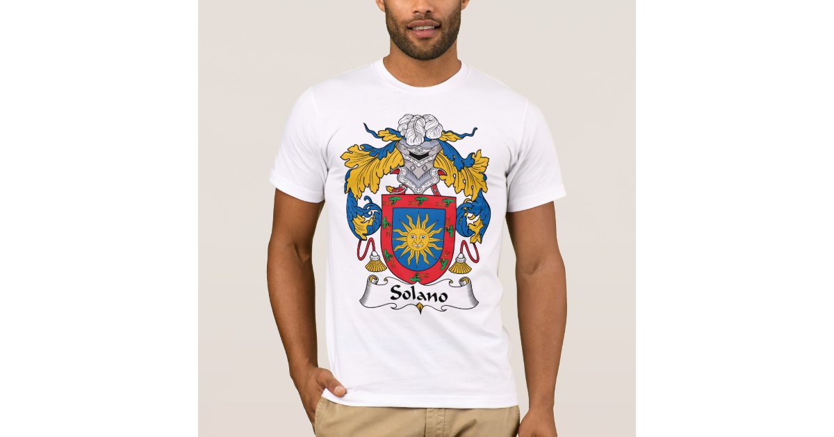 Solano Family Crest T-Shirt | Zazzle