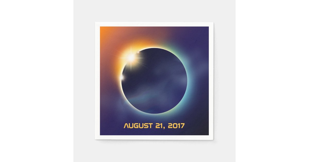 Solar Eclipse | Astronomy Star Party Paper Napkins | Zazzle